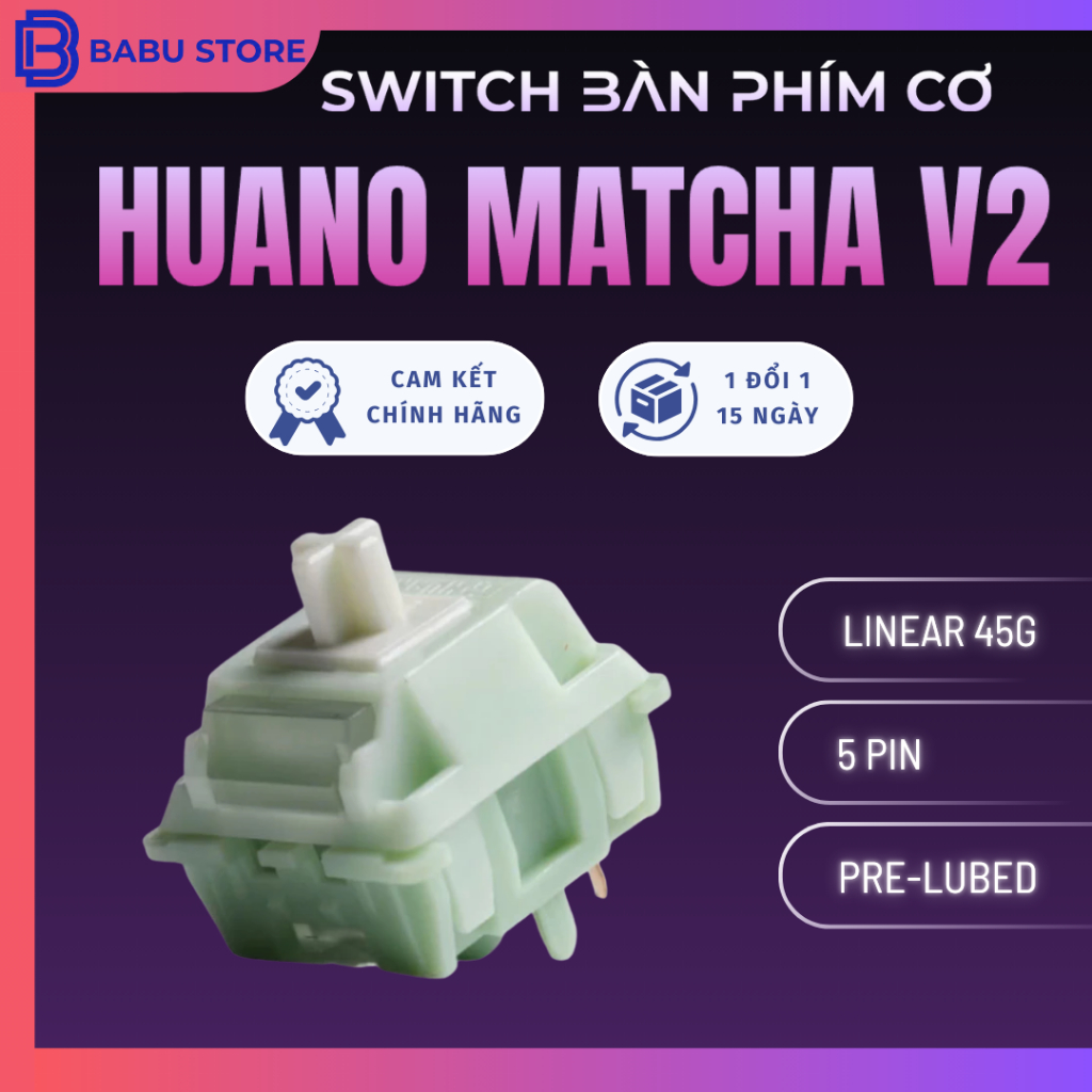 [10 switch] Switch bàn phím cơ Huano matcha latte v2- Caramel v2 - tản ...