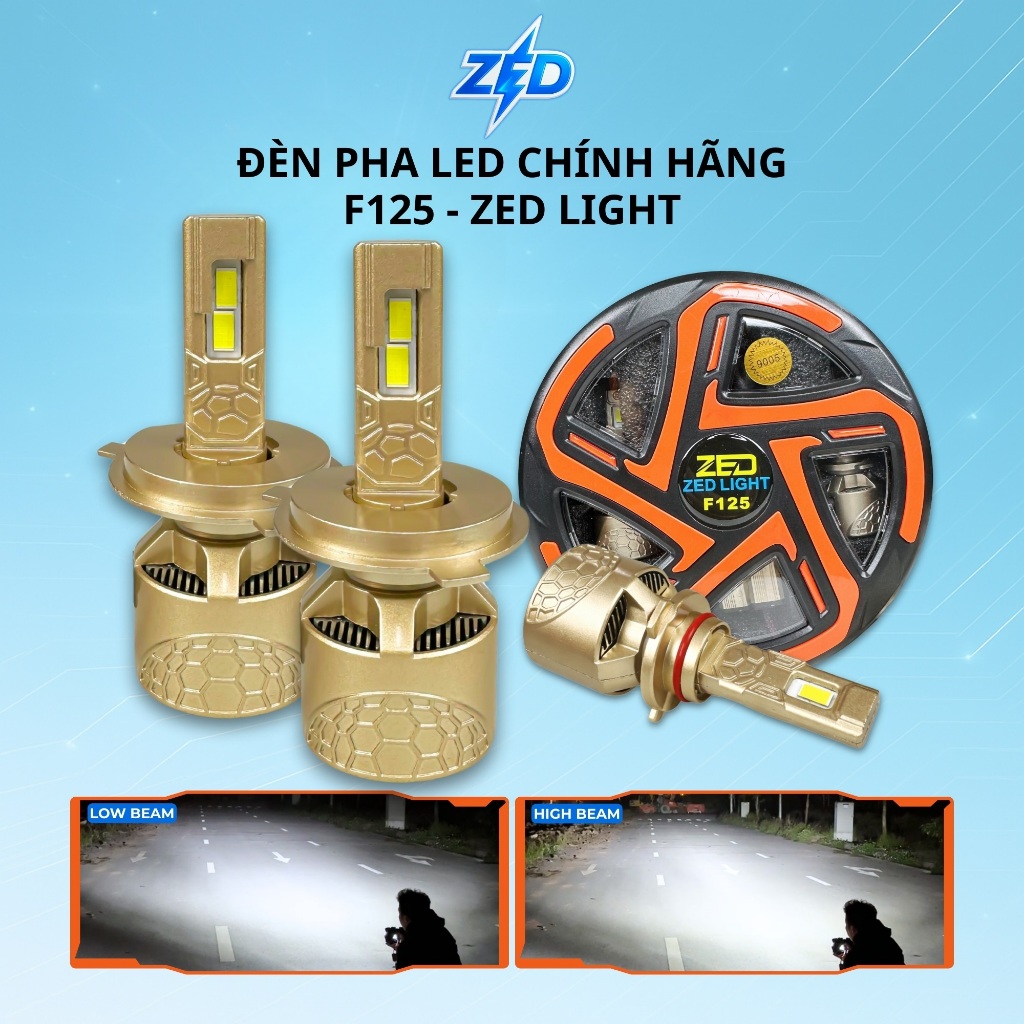 Đèn Pha LED Siêu Sáng F125 ZED LIGHT - 120W Ánh Sáng Gom Mạnh Mẽ, Chiếu ...