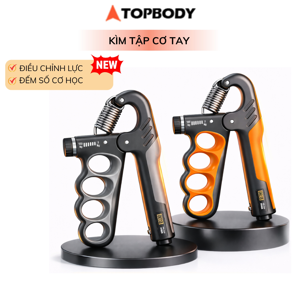 Kìm Bóp Tay Luyện Cơ, Dụng Cụ Tập Gym Tại Nhà Điều Chỉnh Lực Có Đếm 5 ...