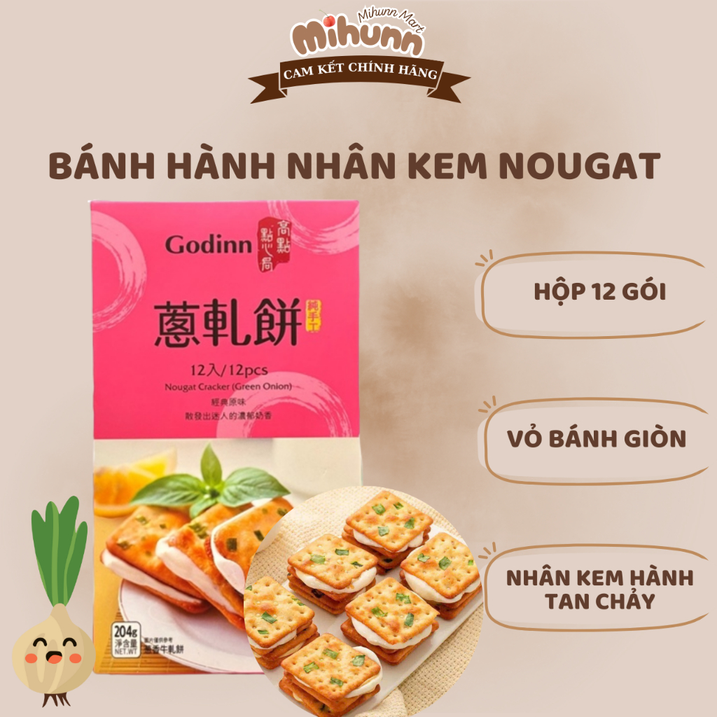 Bánh Hành Nhân Kem Dai Bánh Quy Mặn Nougat Cracker Green Onion Godinn ...