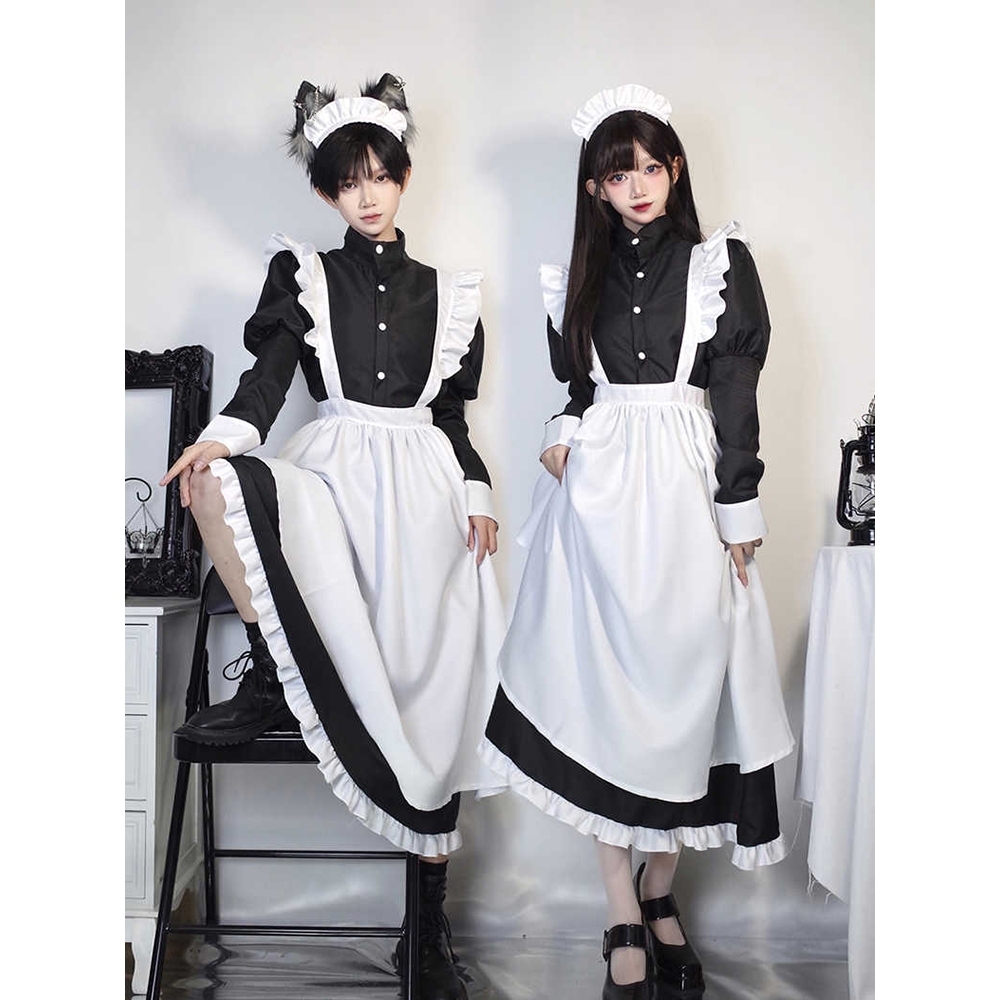 BBCOSPLAY - Maid Nam Nữ Trắng Đen - Trang Phục Hầu Gái - 14628 | Shopee ...