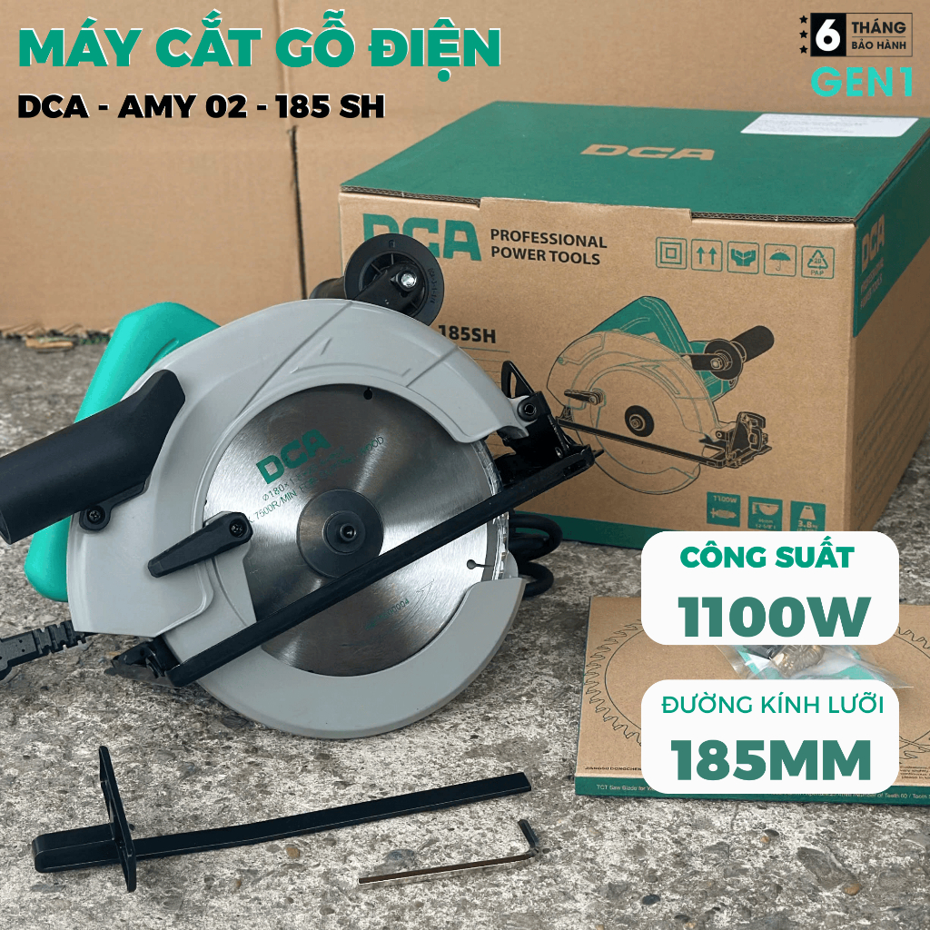 Máy Cắt Gỗ DCA AMY 02-185 SH Công Suất 1100W Đường Kính Lưỡi 185mm ...