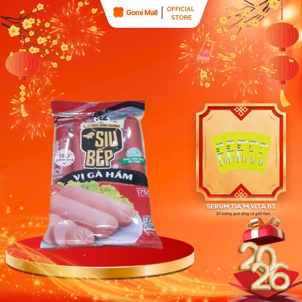 [1 Túi 5 Cây] Xúc Xích SIU BẾP Vị Gà Hầm Ngon Dinh Dưỡng, Tiện Lợi ...