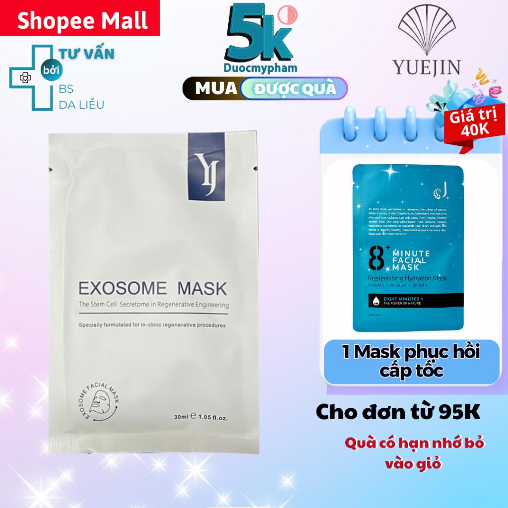 COMBO 10 Mặt nạ tế bào gốc Yuejin Exosome Mask - giúp phục hồi da ...