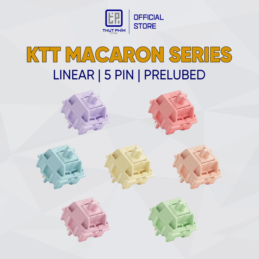 Switch KTT Macaron Series Linear Tactile 5 pin Công tắc bàn phím cơ ...