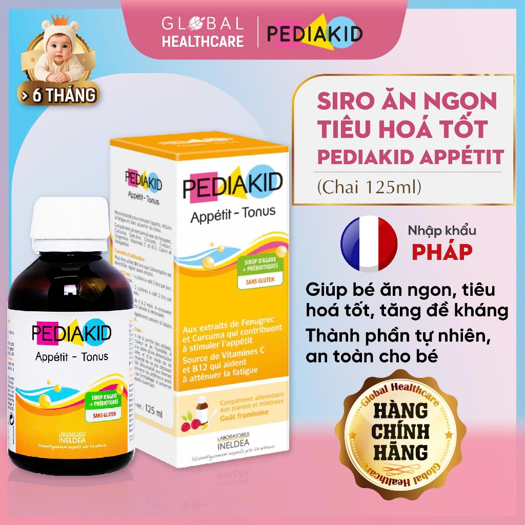 Pediakid Appetit - Siro hỗ trợ giúp bé ăn ngủ ngon, tăng đề kháng, 22 ...