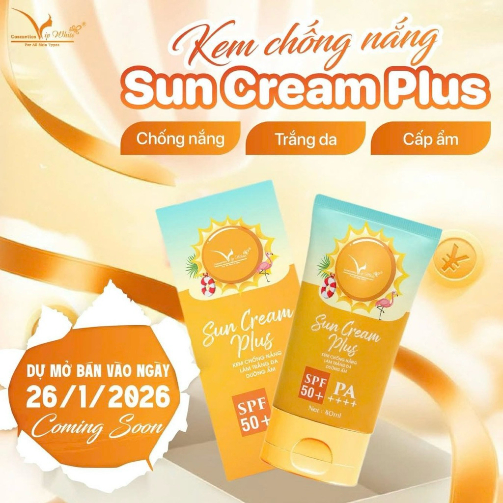 [ Chính Hãng ] Kem Chống Nắng Sun Cream Plus Vip White | Shopee Việt Nam