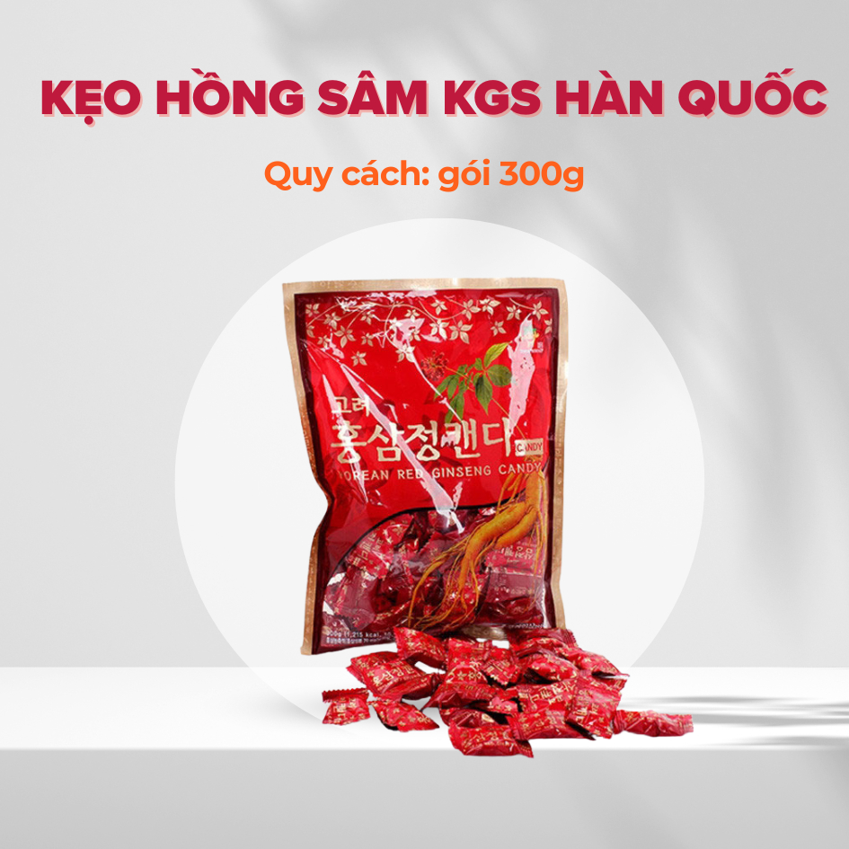 KẸO HỒNG SÂM HÀN QUỐC KGS 300g/túi KGS Korean Red Ginseng Candy ...