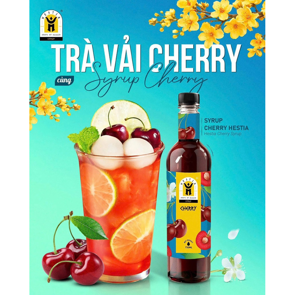 Siro Syrup CHERRY Hestia chai 750ml | Shopee Việt Nam