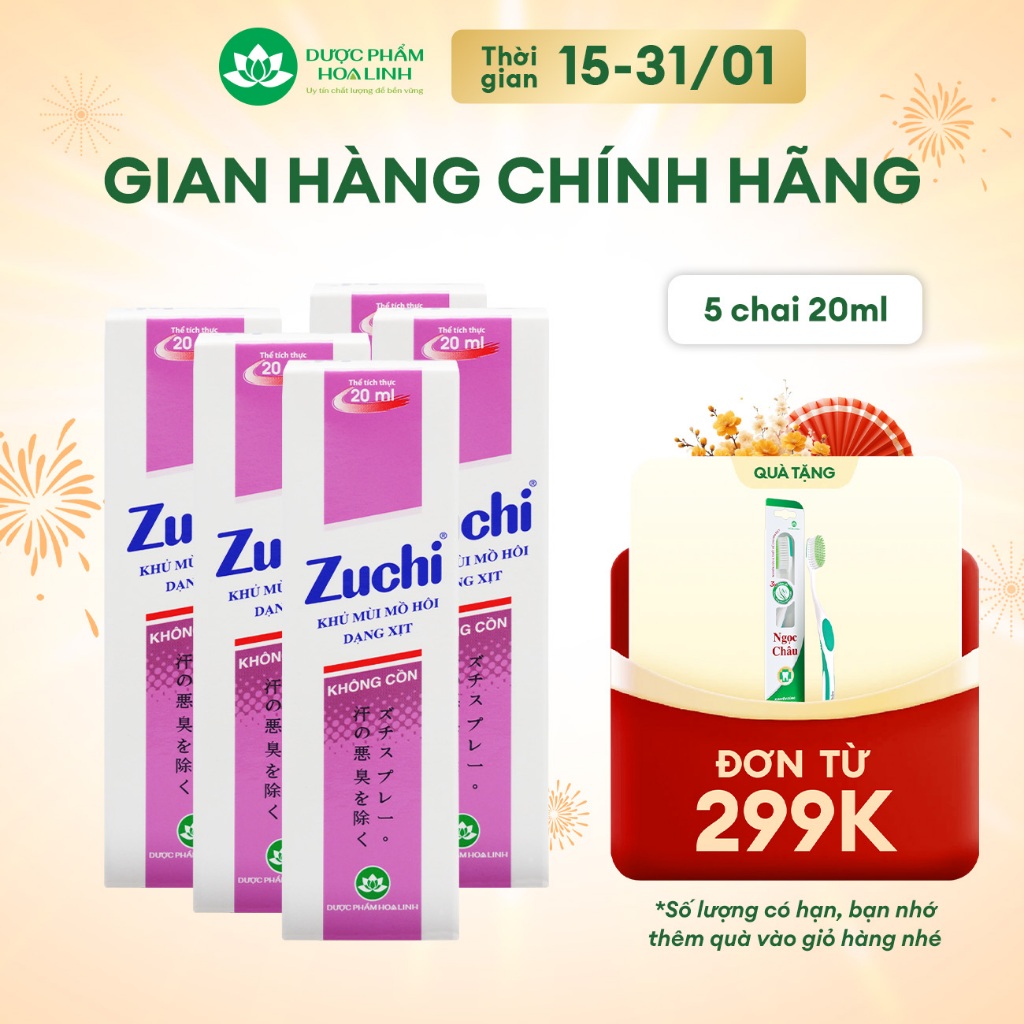 Combo 5 Xịt khử mùi mồ hôi Zuchi 20ml màu tím | Shopee Việt Nam
