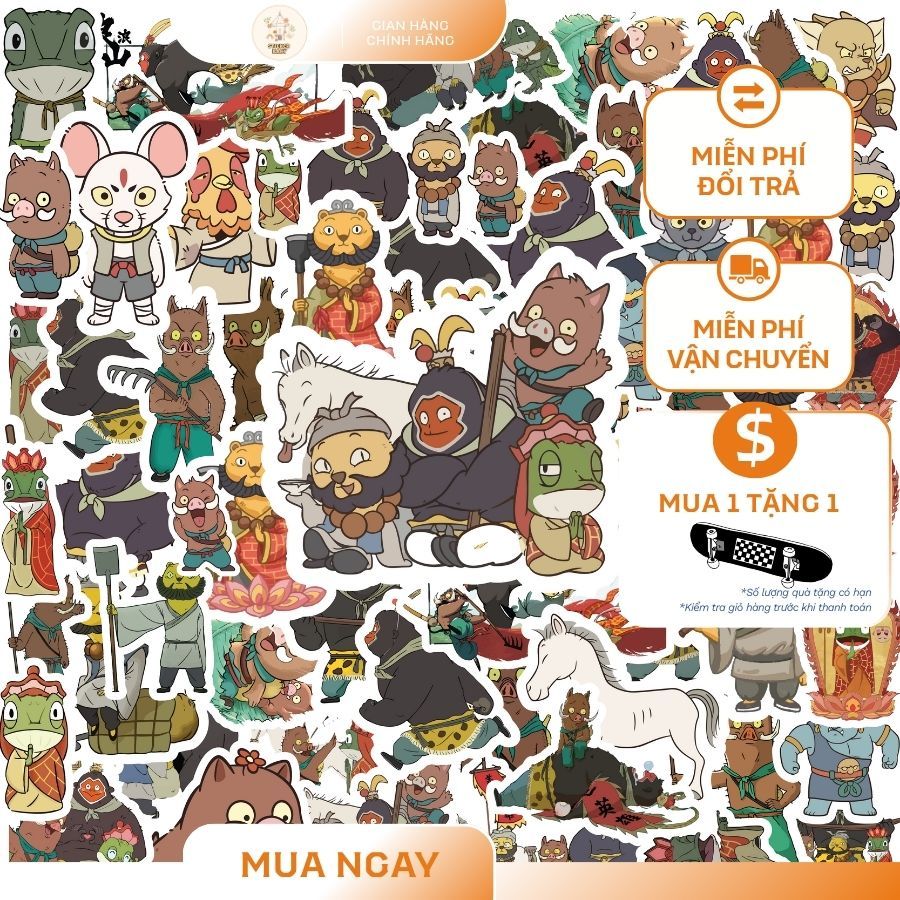 Set 36+ Sticker Tiểu Yêu Quái Núi Lãng Lãng Goose Mountain Hình To 50mm ...
