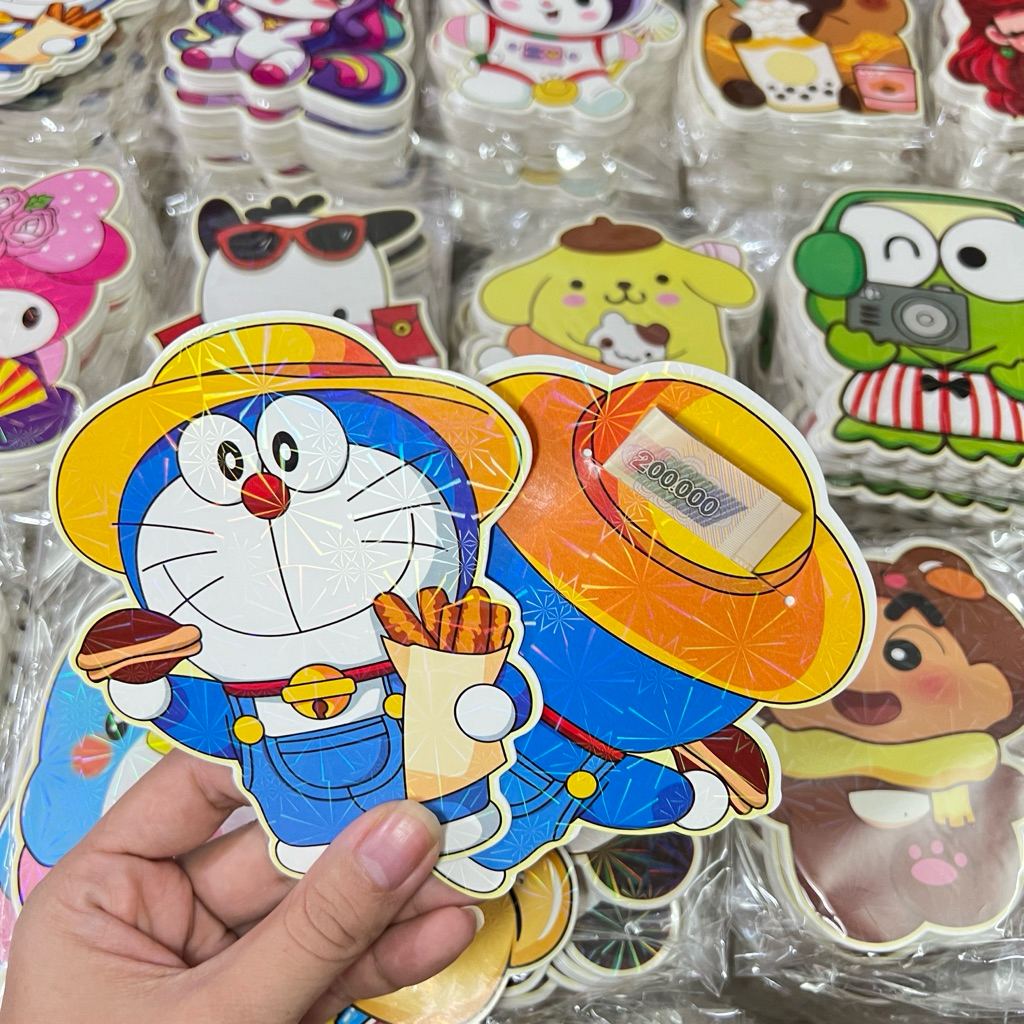 100 Bao Lì Xì Chi bi Labubu mẫu mới 2026, Bộ lì xì hoạt hình chibi hót ...
