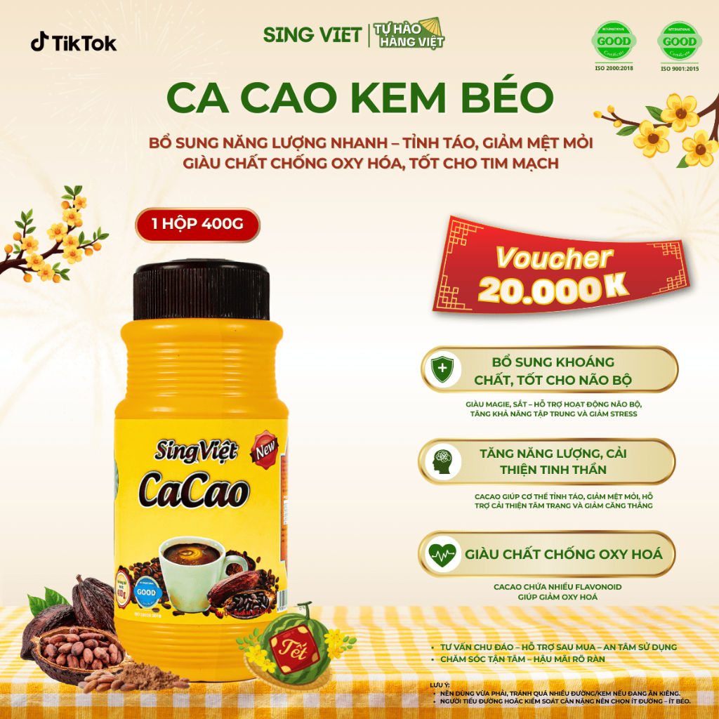 [ Quà Tết ] Cacao Sing Việt 3in1 Thêm Kem Thơm Ngon Giầu Dinh Dưỡng Tốt ...