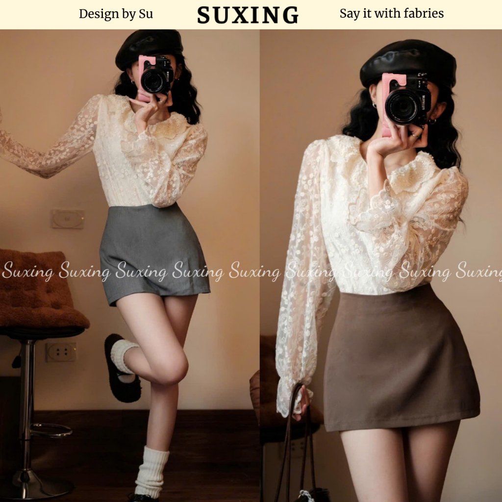 Chân Váy Chữ A Cạp Cao Dáng Ôm Hông Phong Cách Tiêu Thư S249 - Suxing ...