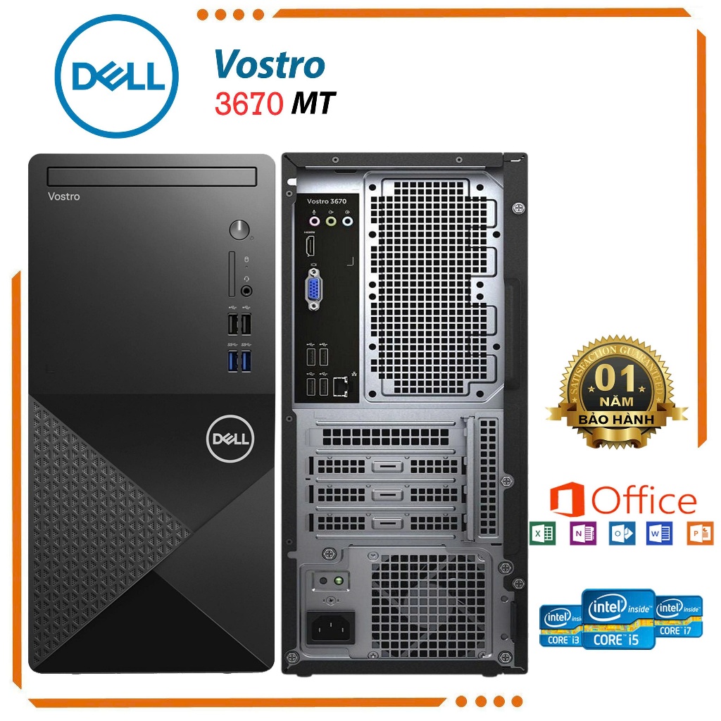 Máy Bộ DELL 3670 MT Core i3 I5 I7 , Ram 8G, SSD 256G có WIFI ...