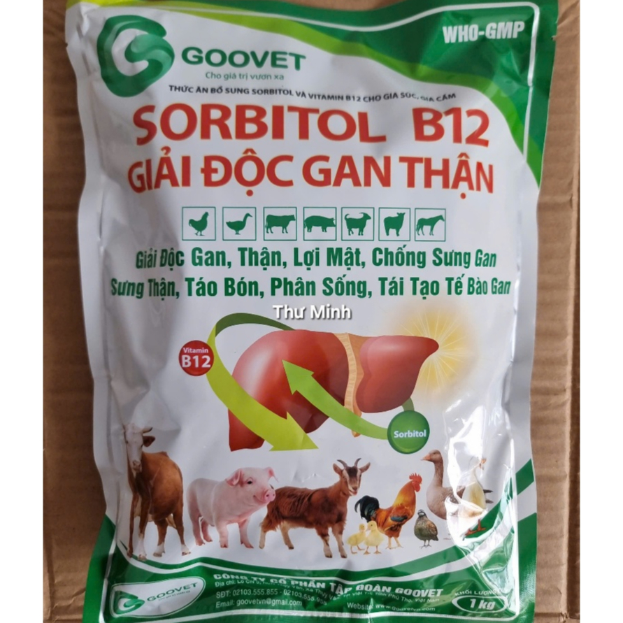 GIẢI ĐỘC GAN THẬN - SORBITOL B12 GOOVET bổ gan thận, giải độc, mát gan ...
