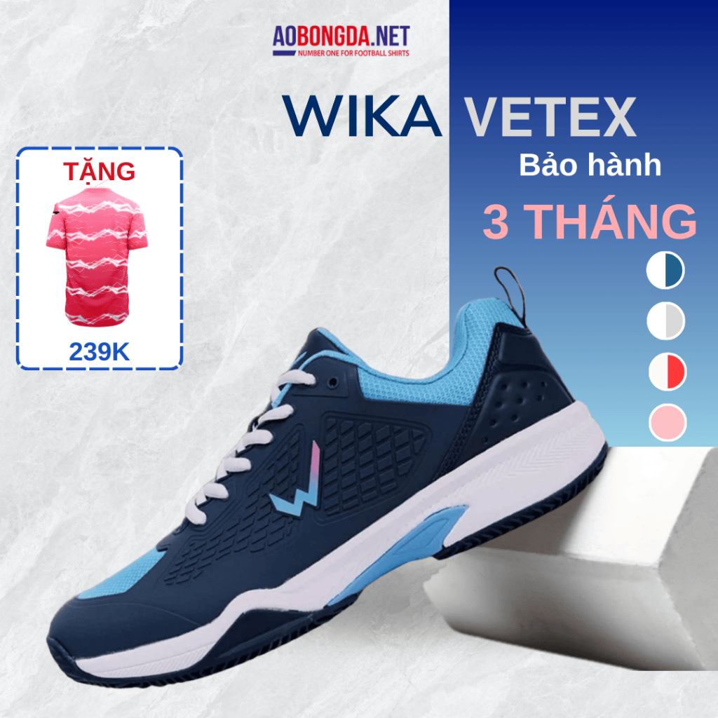 Giày Pickleball Wika Vetex Chính Hãng,Upper KPU Bền Bỉ, Giữ Form, Đệm ...