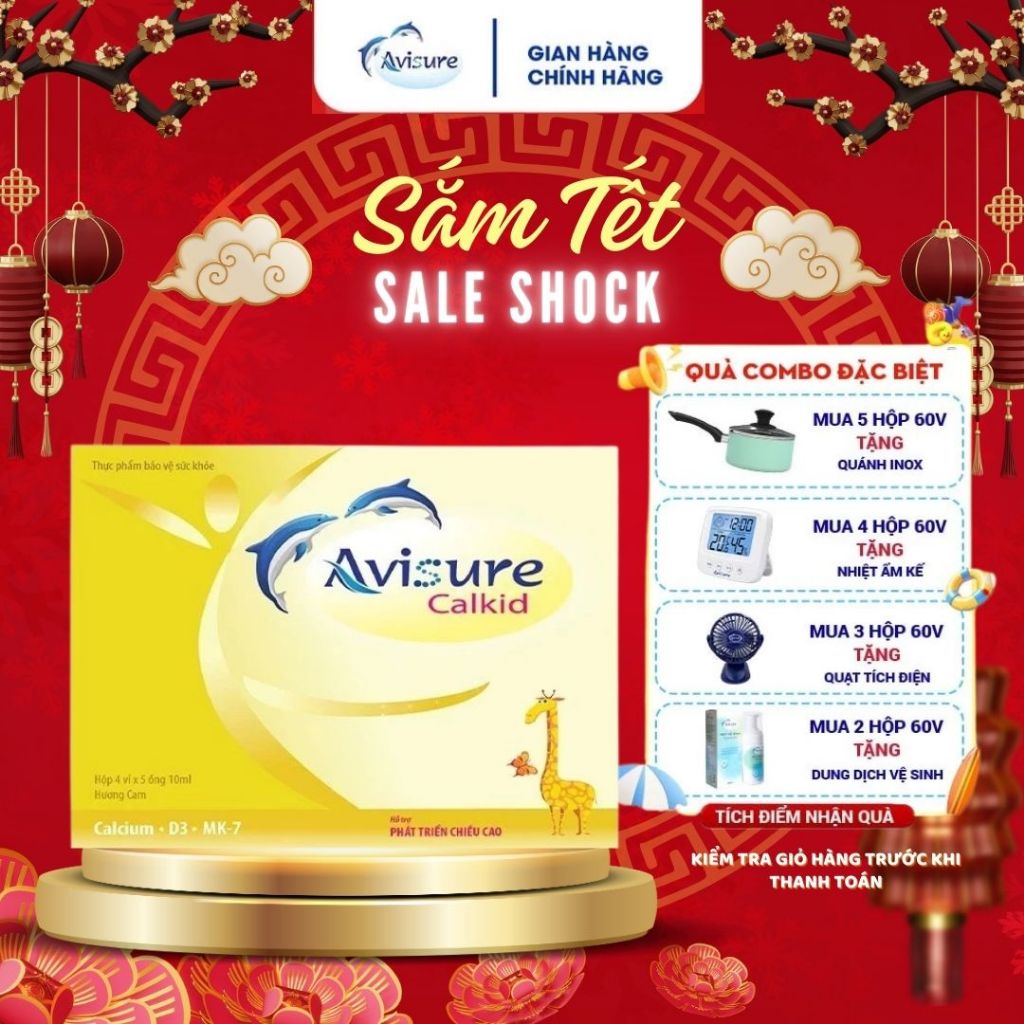 Avisure Calkid Canxi hữu cơ cho bé 30 ống | Shopee Việt Nam