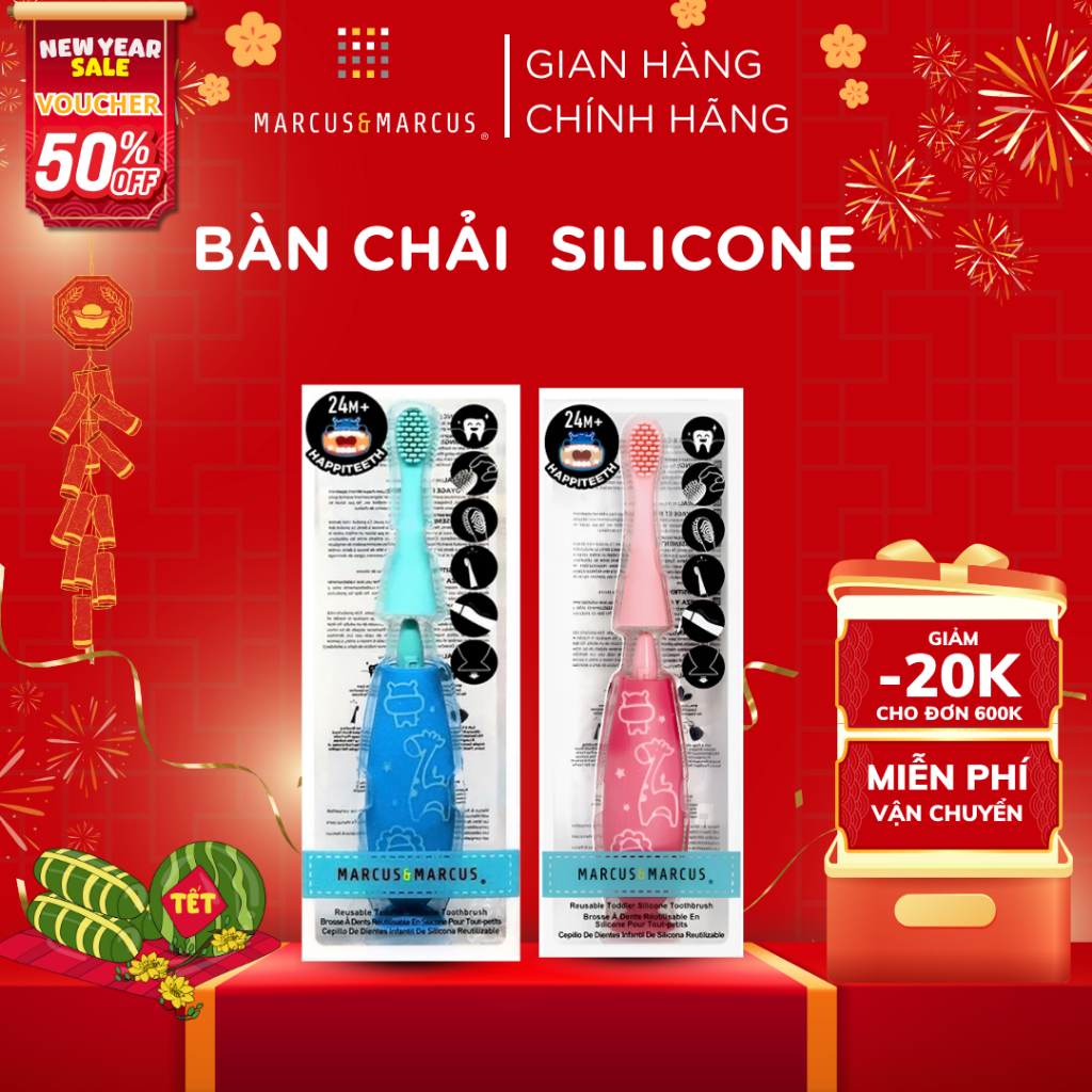 Bàn Chải Đánh Răng Silicon Marcus & Marcus, Cho Bé Từ 2 Tuổi | Shopee ...