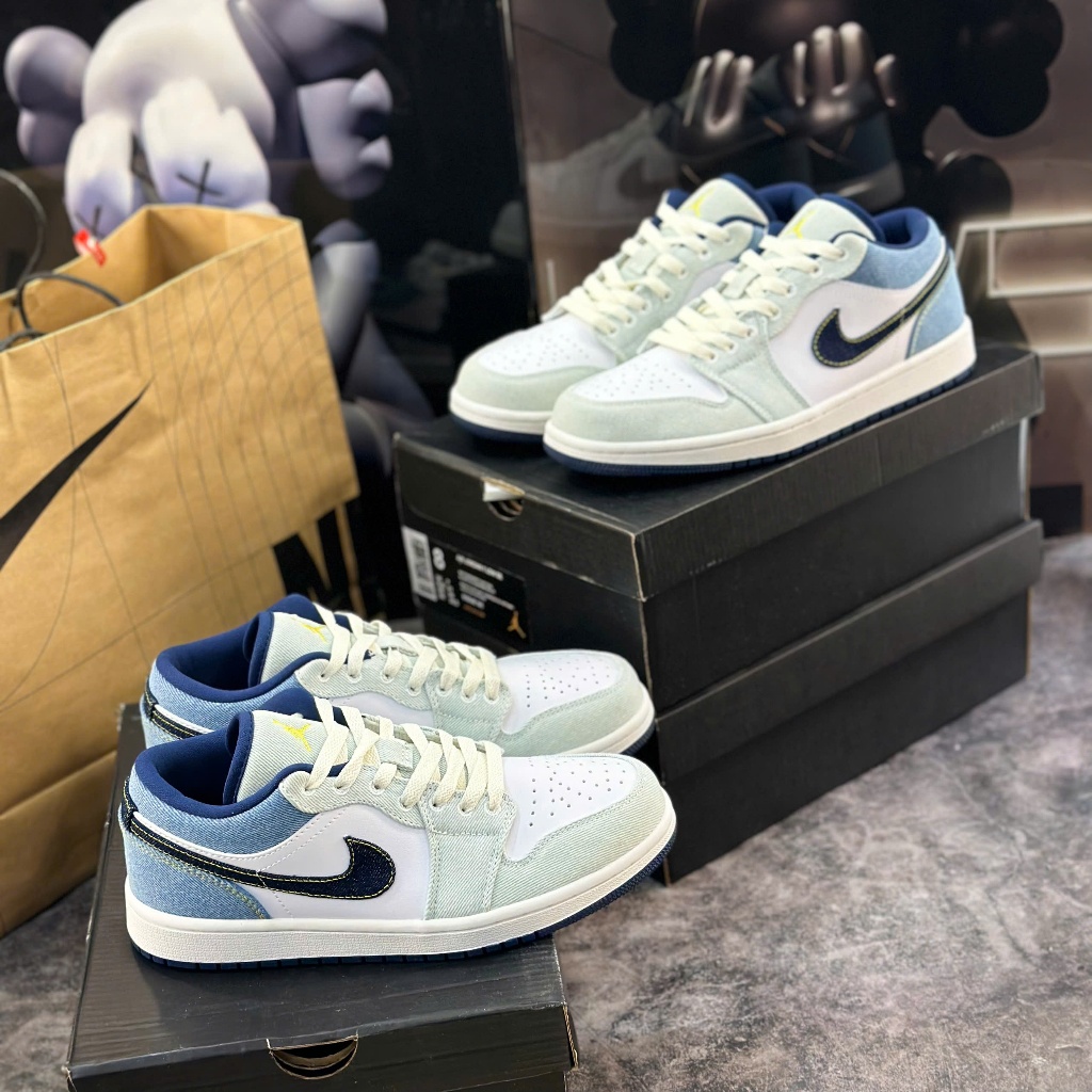[ TẶNG HỘP BẢO VỆ GIÀY ] Giày thể thao JD1 Low SE ‘Light Denim’ IH0648 ...