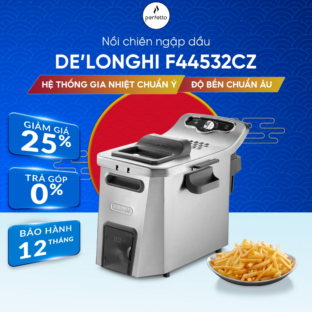 [CHÍNH HÃNG Ý] Nồi chiên ngập dầu DeLonghi Premium Fry F44532CZ 5 lít ...