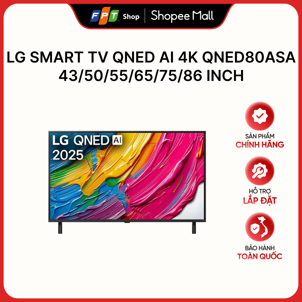 [Hàng chính hãng] LG Smart Tivi QNED AI 4K QNED80ASA - 43/50/55/65/75 ...