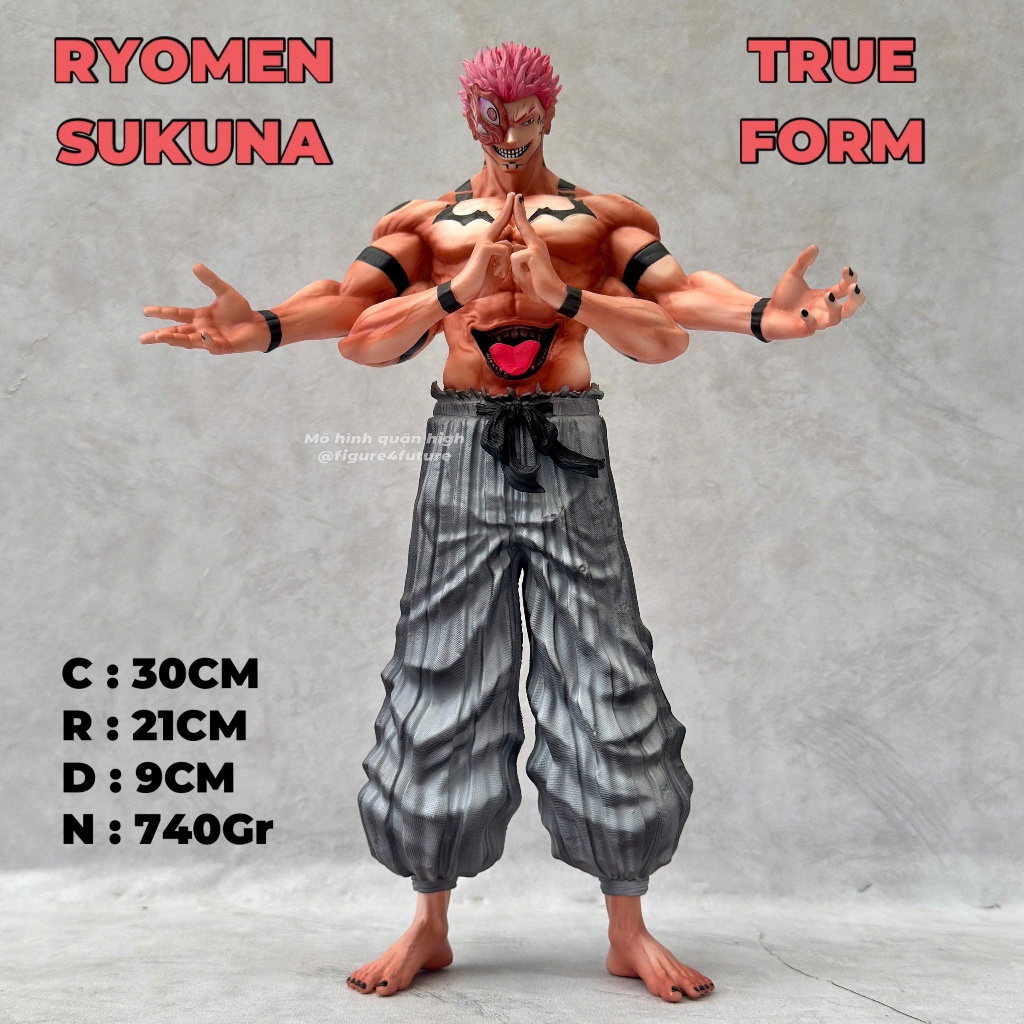 Mô hình Sukuna Ryomen cao 30cm dạng nguyên thủy - Sukuna true form dạng ...