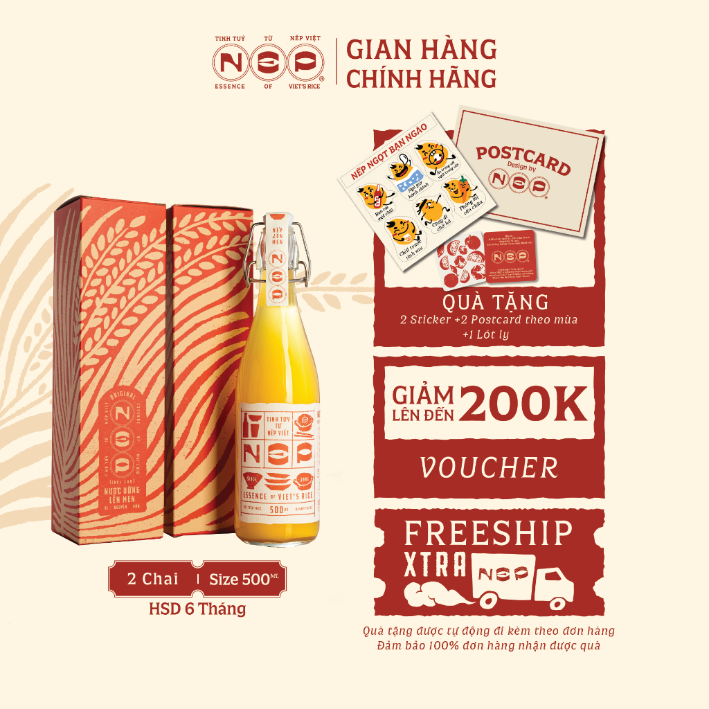 Combo 2 Chai Nước Nếp Lên Men NEP 1995 – Đặc Sản Việt, Quà Tặng Sức ...