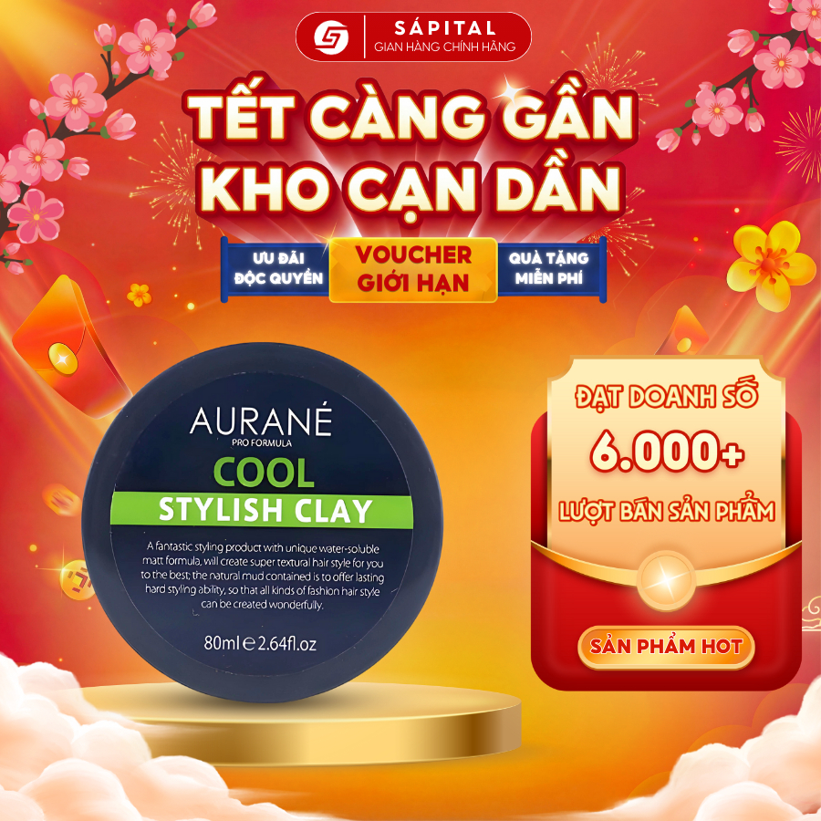 [CHÍNH HÃNG] Sáp Vuốt tóc Aurane Cool Stylish Clay - Sáp khô, Giữ nếp ...