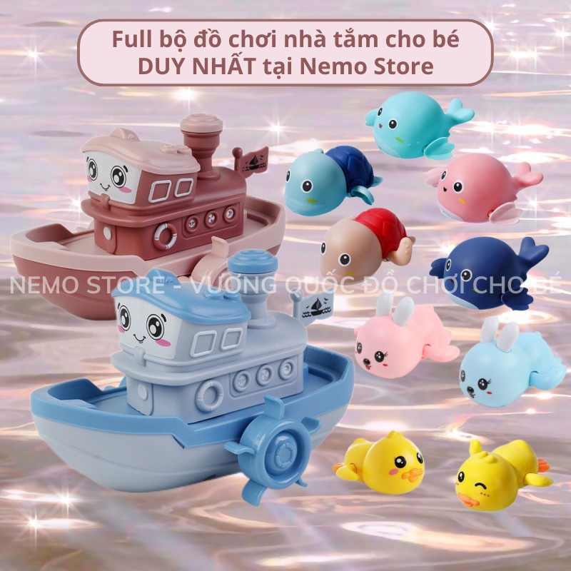 Đồ chơi nhà tắm cho bé NEMO STORE rùa bơi trong nước thả bồn tắm, bể ...