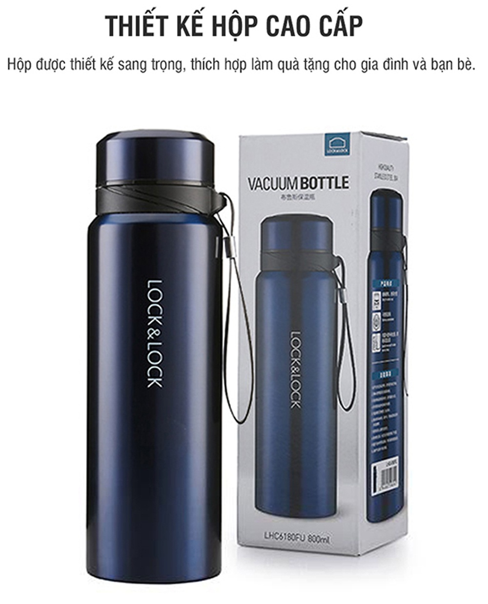 Bình Giữ Nhiệt LocknLock To 800ml Chính Hãng Cao Cấp Có Quai Xách Lọc Nước Trà LHC6180 T2C Mall ...