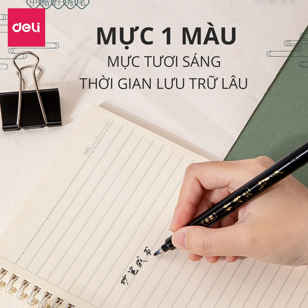 Bút viết thư pháp chữ Hán Calligraphy Deli - brush pen nhiều kích cỡ ...