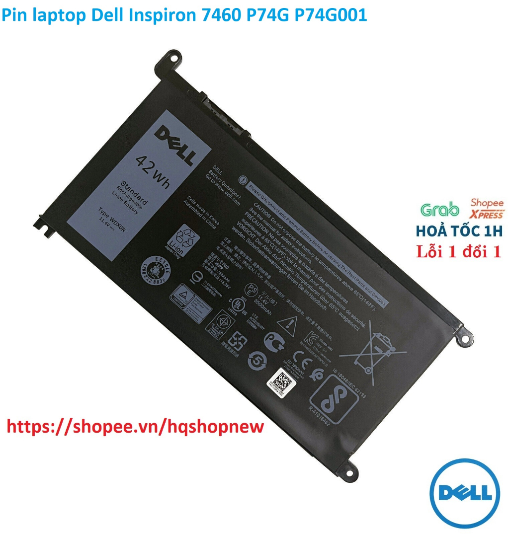 ⚡⚡️[Pin zin] Pin laptop Dell Inspiron 7460, P74G, P74G001 | Shopee Việt Nam