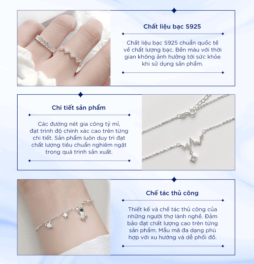 Dây chuyền bạc Miuu Silver, vòng cổ nữ hình cái nơ đính đá xinh xắn ...