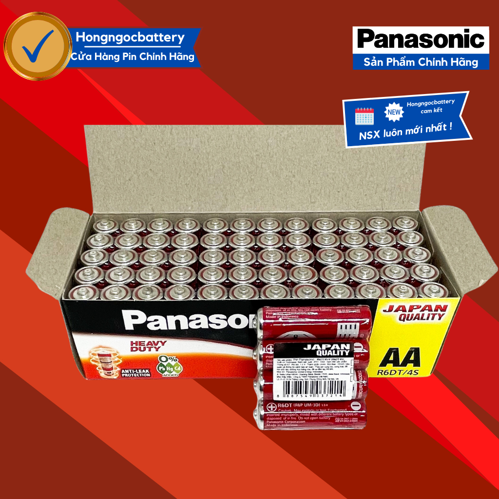 Hộp Pin AA 1,5V Panasonic R6UT/4S ( R6DT/4S )- Hàng chính hãng | Shopee ...