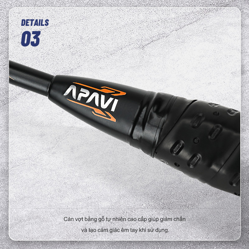 Vợt tập lực cổ tay Apavi NUTTERTOOLS X3 chính hãng, 150G Đen cam, căng sẵn 10.5kg, bổ trợ tập ...