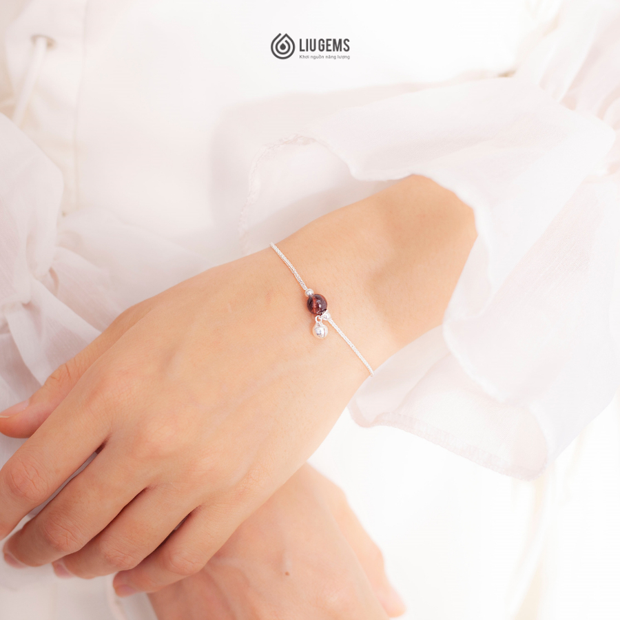 Vòng Tay Bạc Nữ Liugems Kết Hợp Hạt Đá Phong Thuỷ Mix Charm Treo Size ...
