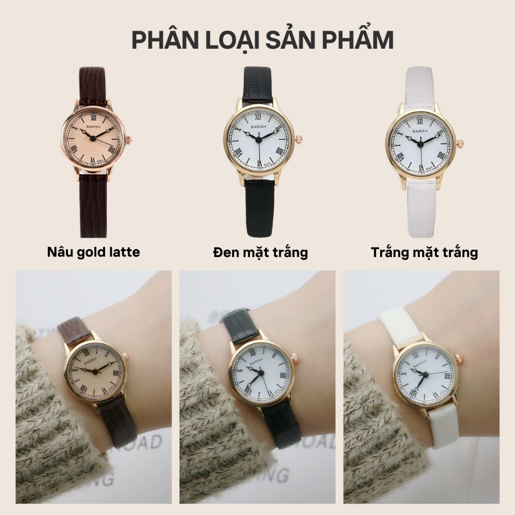 Đồng Hồ Nữ Tay Nhỏ Dây Da Vintage Tif Watches Nhỏ Gọn Phong Cách ...