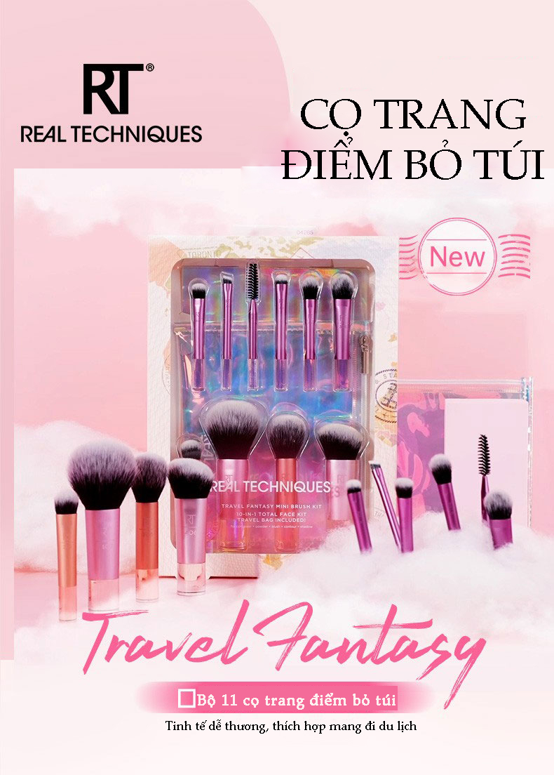 Bộ Cọ Cá Nhân 10 Cây Real Techniques Travel Fantasy Mini Brush Kit | Shopee Việt Nam