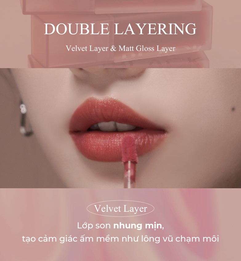 [Y194] Son kem BLACK ROUGE DOUBLE Layer Over Velvet - ĐỦ MÀU | Shopee ...