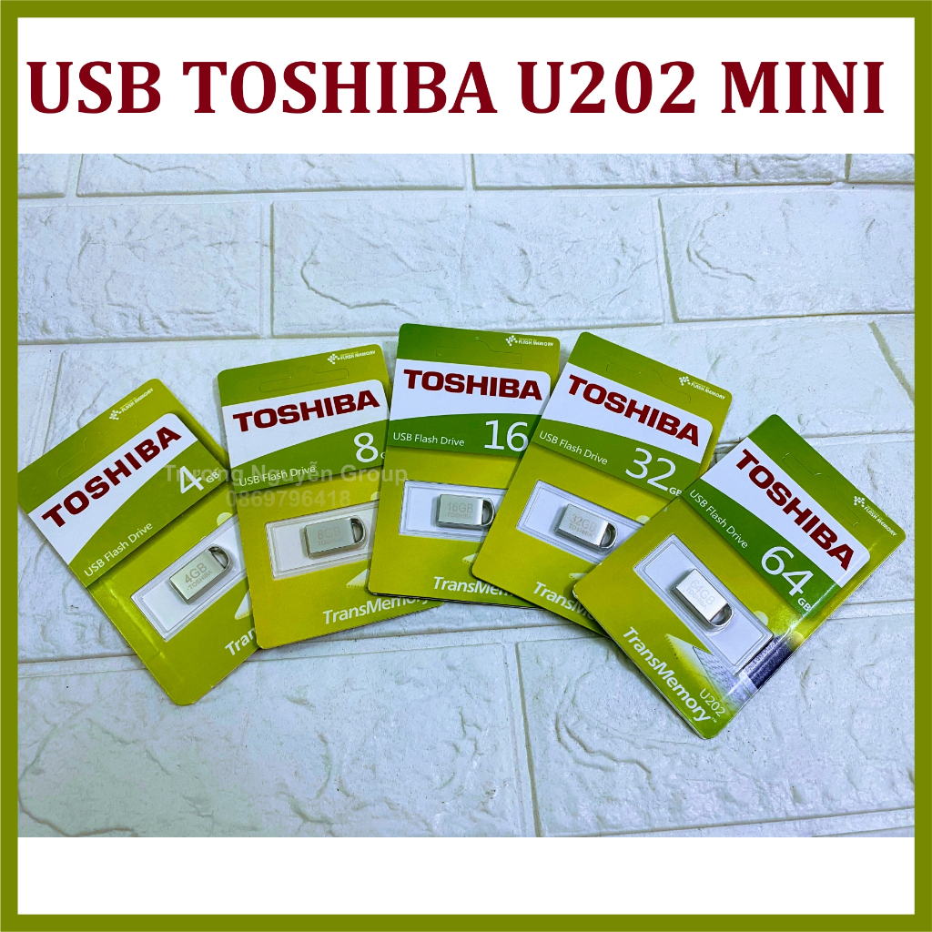 Usb Mini Toshiba Sắt Mini U202 Chống Nước 64Gb-32Gb-16Gb-8Gb-4Gb - 2.0 Nhỏ gọn, tốc độ nhanh ...