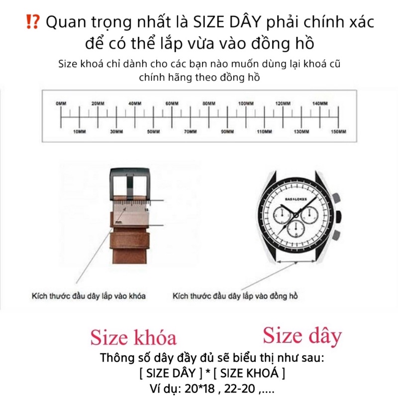 Dây đồng hồ da bò Veg thủ công cao cấp size 18/19/20/21/22 - HM01A ...