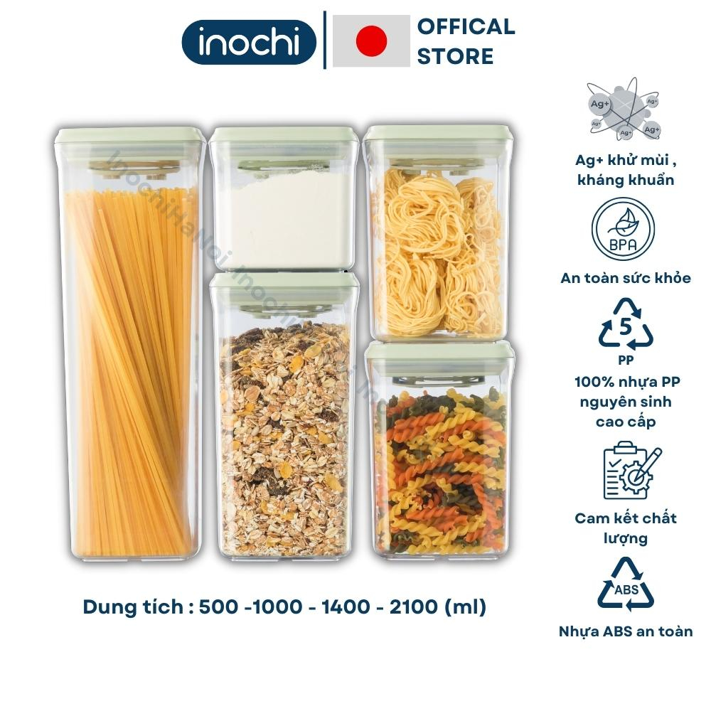 Hộp đựng thực phẩm khô gia vị ngũ cốc sữa bột inochi trong suốt có nắp ...