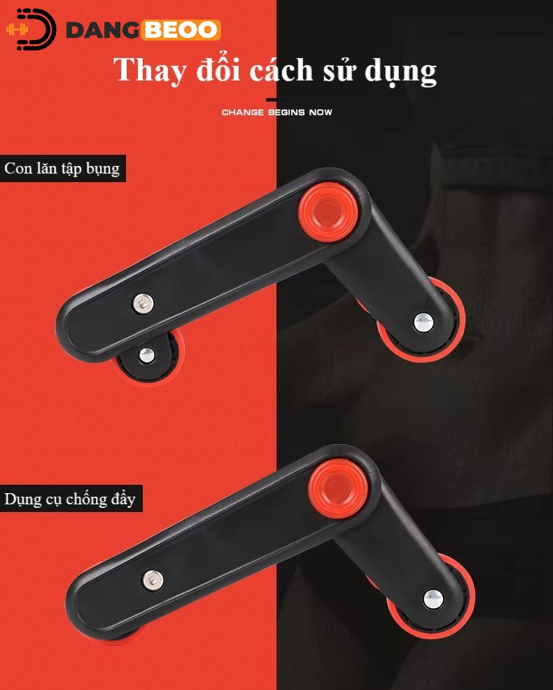 Con lăn tập bụng kết hợp chống đẩy - DANGBEOO - 1 cặp ( 1 đổi 1 trong ...