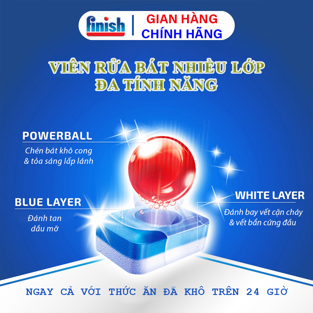 Viên Rửa Bát Finish Power Essential Hộp 100 Viên Chính Hãng Viên Rửa ...