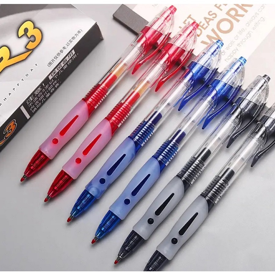 Set 5 bút gel nước M&G GP1163 / Bút béo 1163 ngòi 0.5mm luyện viết chữ ...
