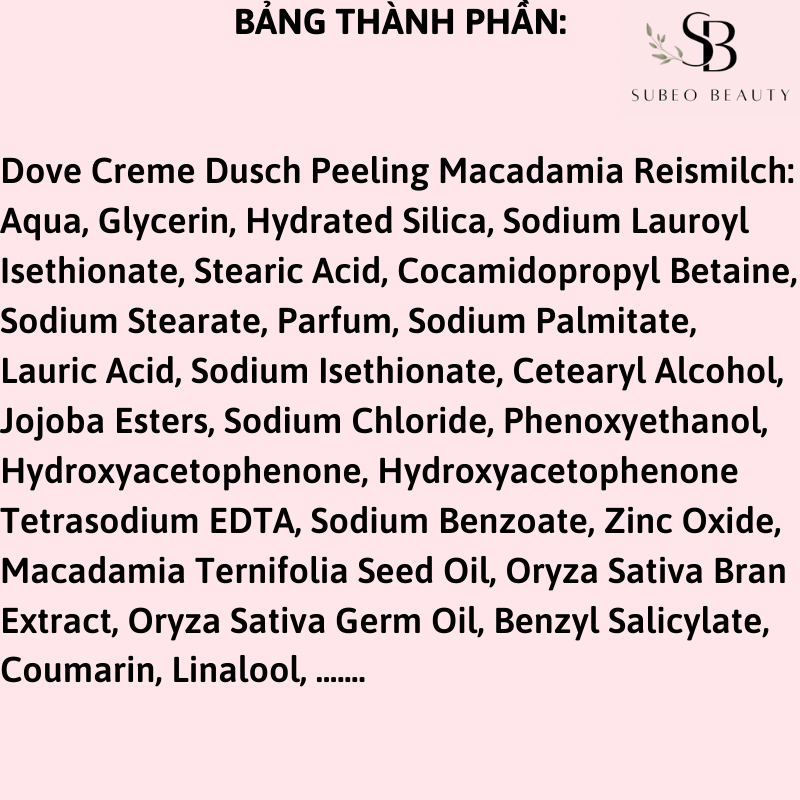 Tẩy Da Chết Toàn Thân DOVE ( MỸ, ĐỨC ) Chăm Sóc Da Dưỡng Trắng Cấp Ẩm ...