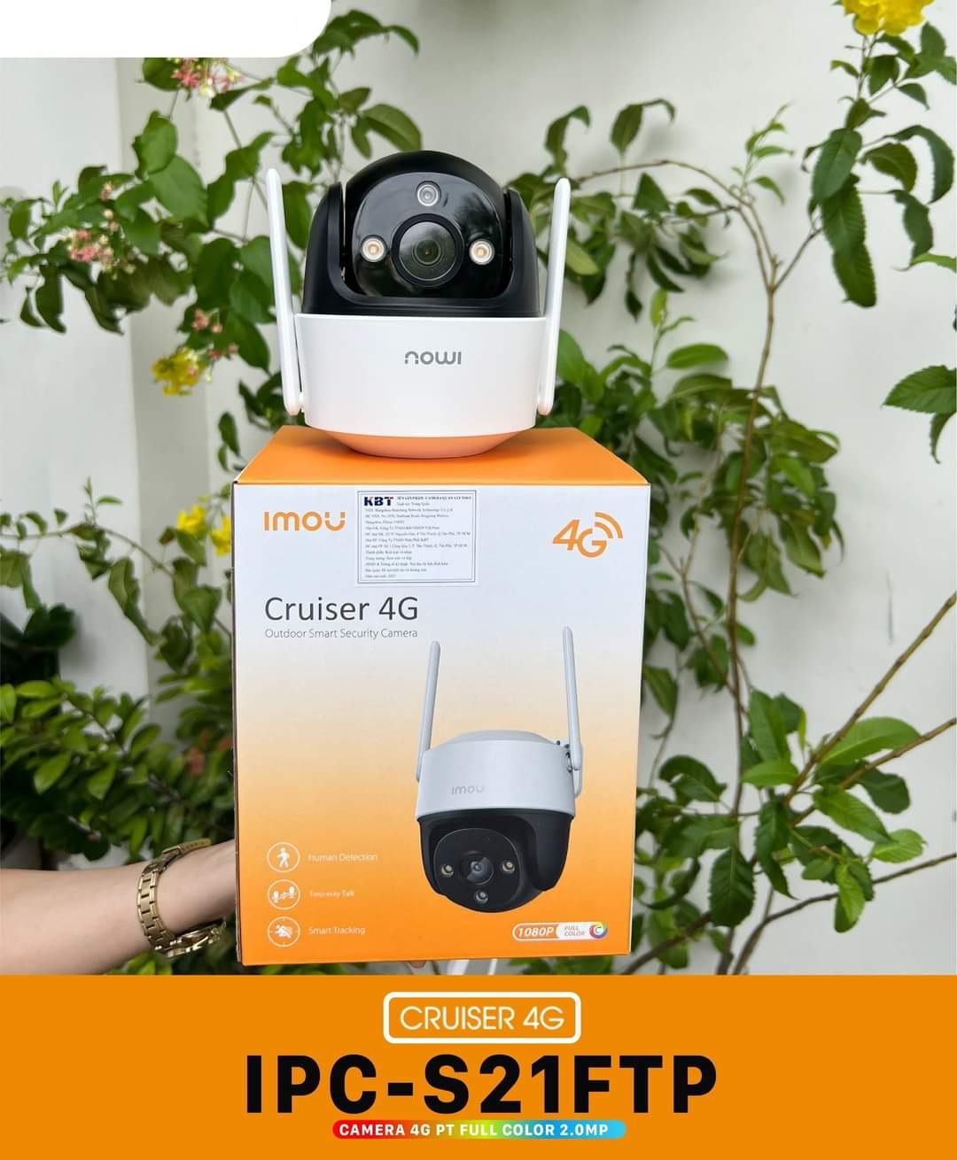 Camera Wifi Ngoài trời DÙNG SIM 4G IMOU S21FTP 2MB 1080P Màu Đêm, Xoay ...