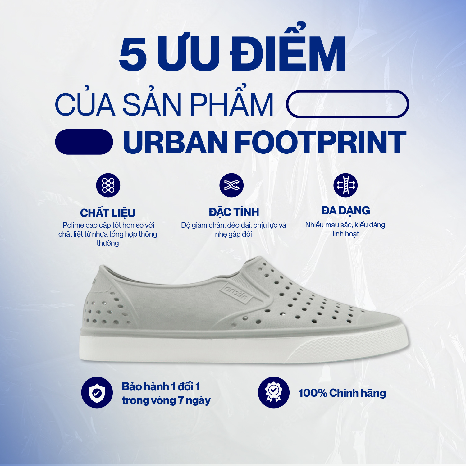 Giày Lười Unisex URBAN FOOTPRINT Eva Phylon D2201 | Shopee Việt Nam