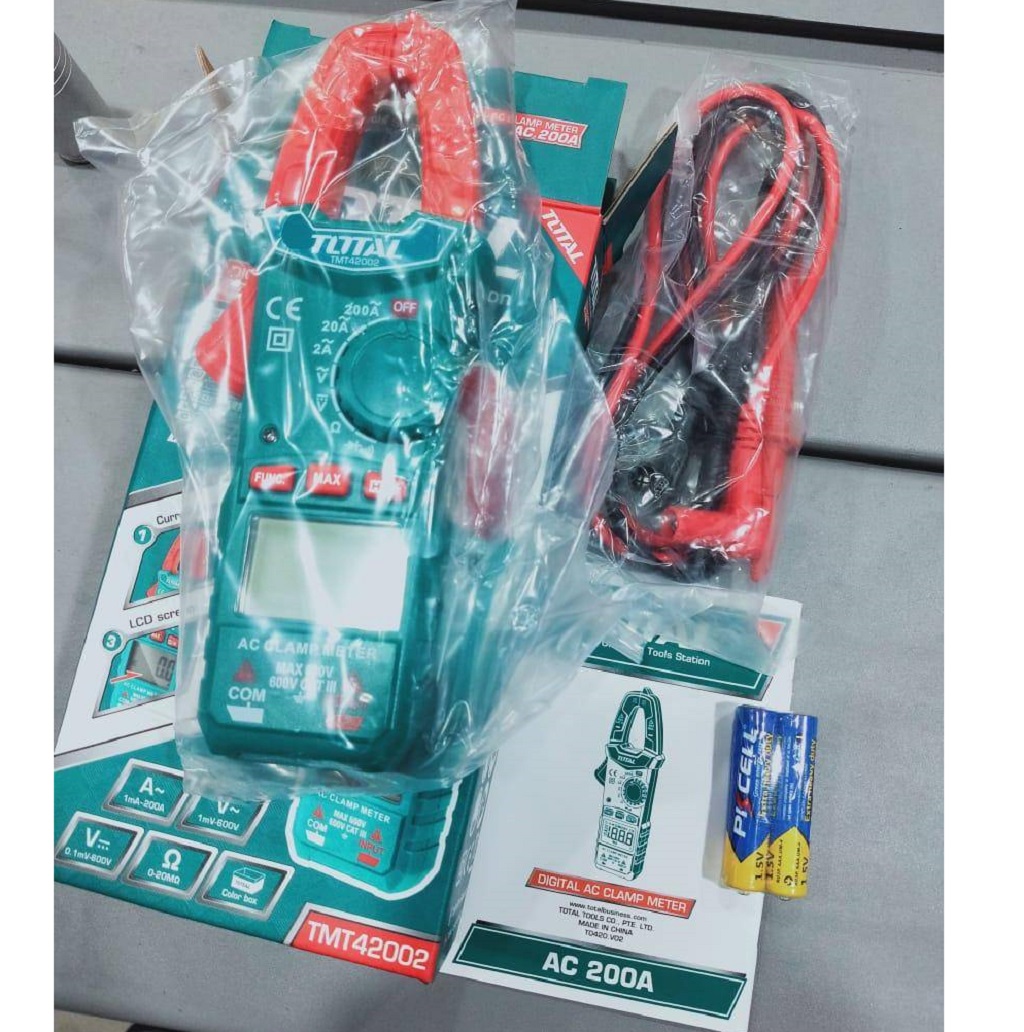 Đồng hồ kềm đo điện ampe AC kỹ thuật số TOTAL TMT42002 - độ chính xác ...